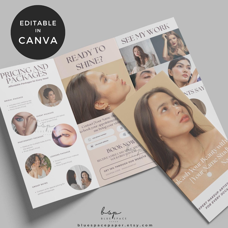 Beauty Pamphlet Template - Etsy