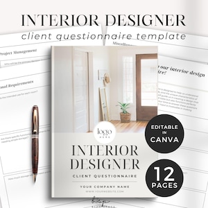 Interior Design Client Questionnaire, Client Onboarding Template ...