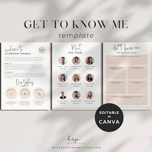 Get to Know Your Team, Getting to Know You Questionnaire, Coworker ...