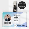 Homeschool Teacher ID Card, Editable Id Badge, ID Card Template Canva ...