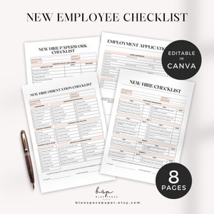 Employee Training Checklist, Employee Welcome Pack, Training Manual ...