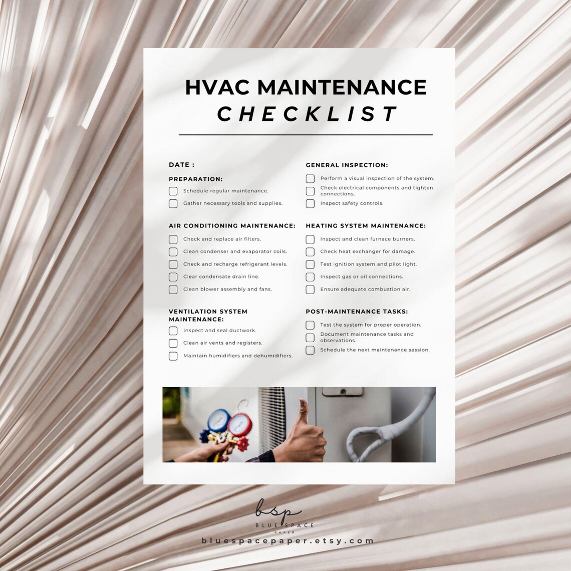 HVAC Maintenance Checklist, HVAC Maintenance Agreement, Air Conditioner ...