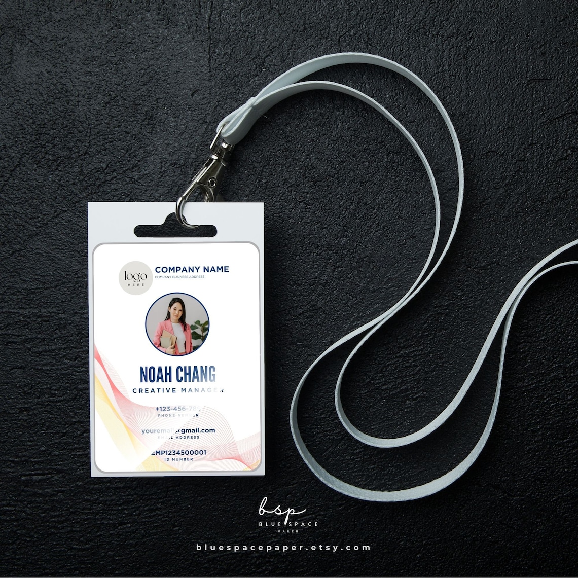 ID Card Template Canva, Editable ID Badge, Customize ID Card, Teacher ...