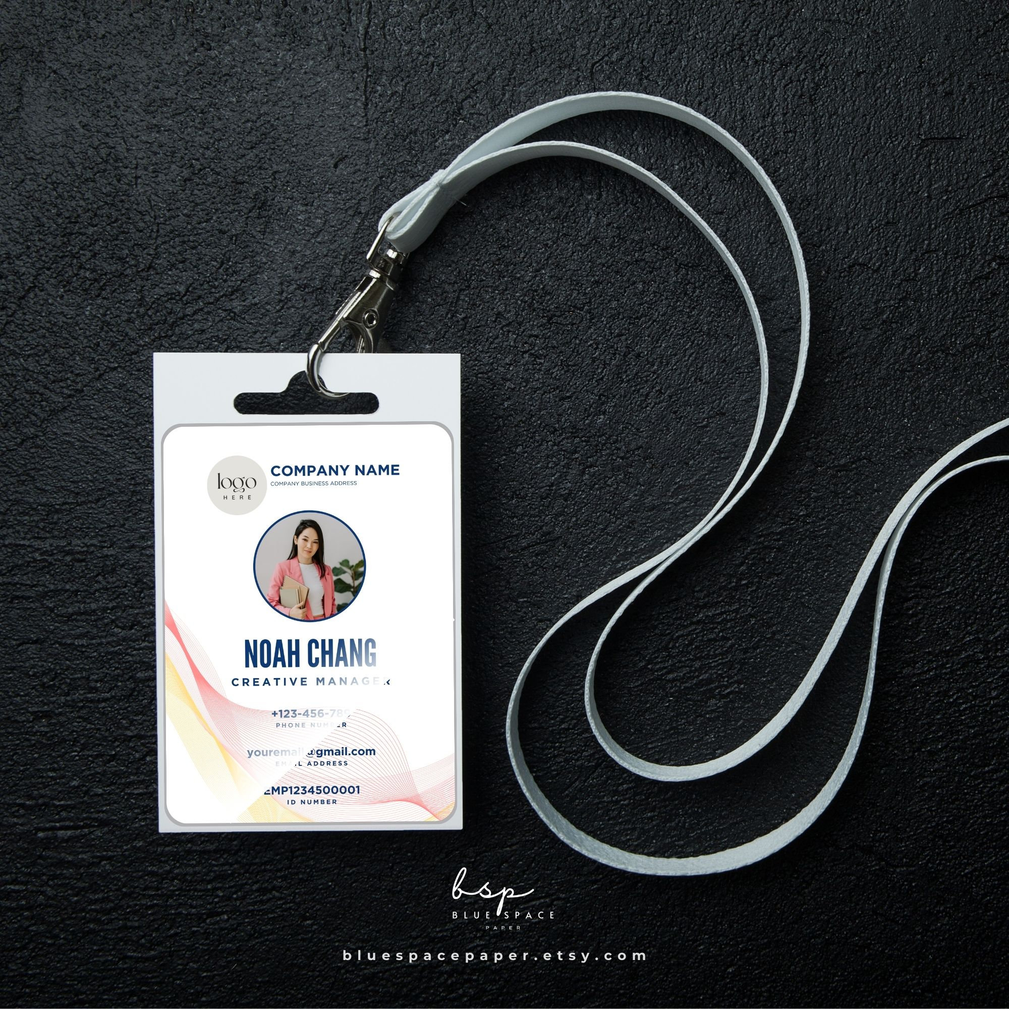 ID Card Template Canva, Editable ID Badge, Customize ID Card, Teacher ...