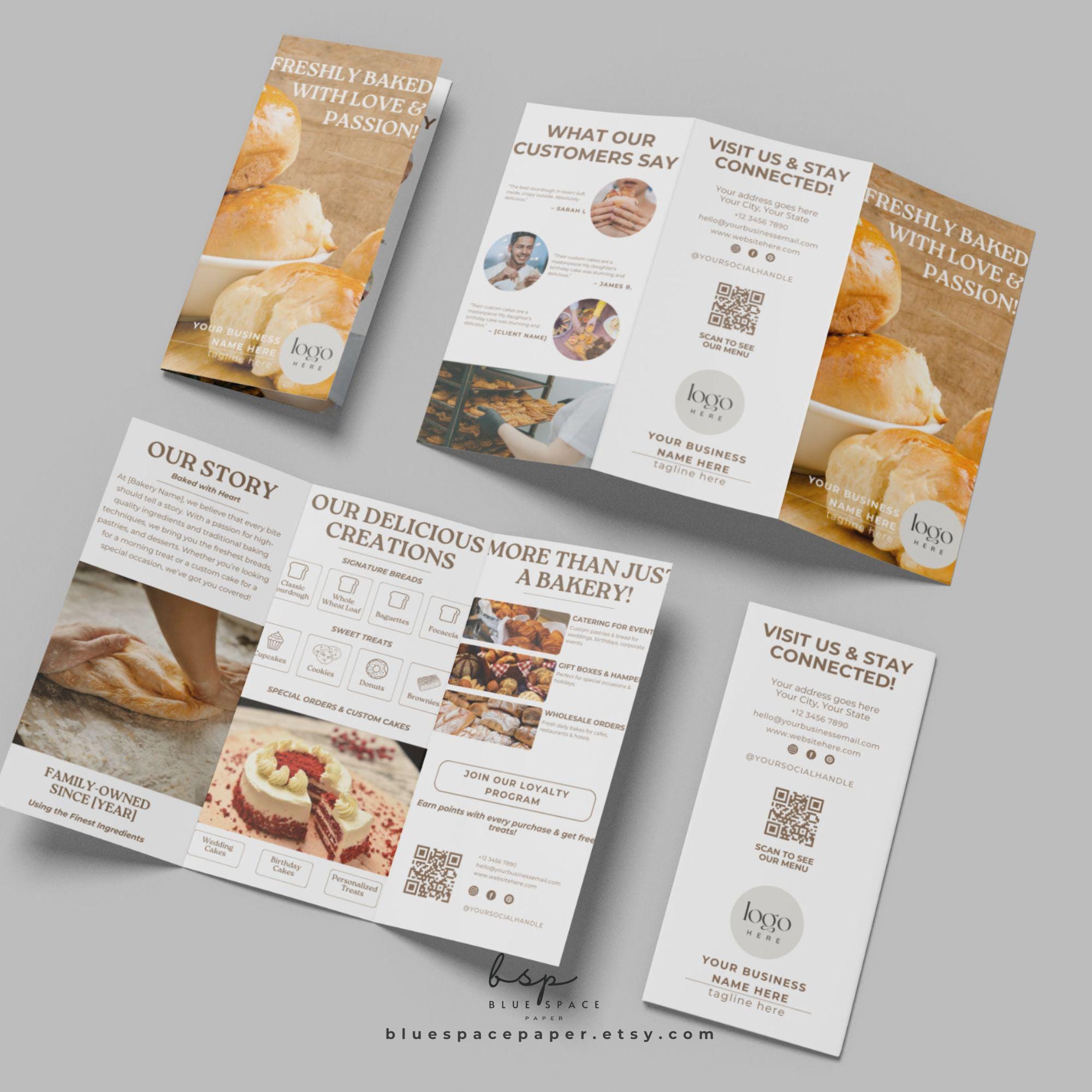 Home Bakery Flyer, Bread Shop Marketing Fyer Template, Bakery Brochure ...