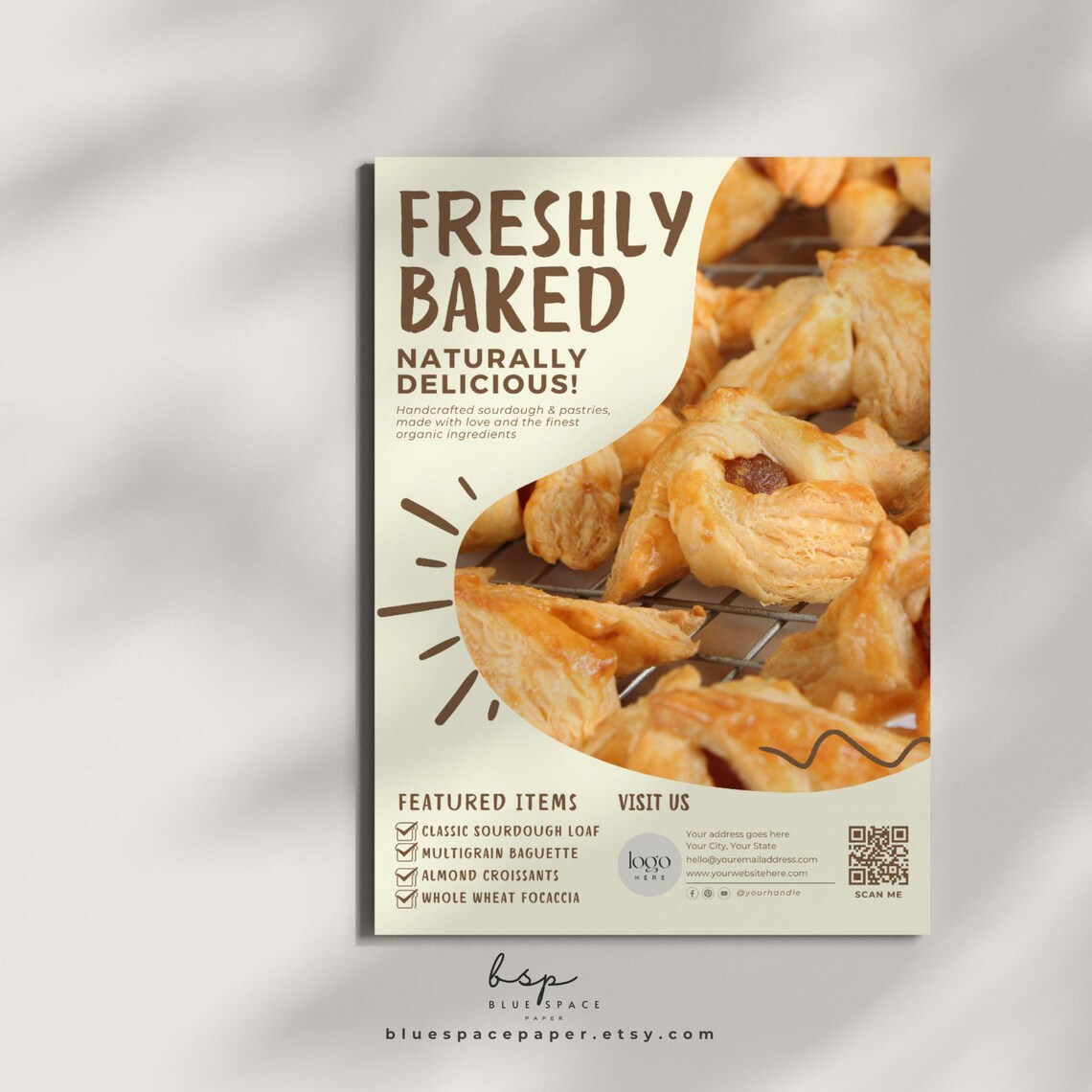 Home Bakery Flyer, Bake Shop Brochure Template Canva, Small Business ...