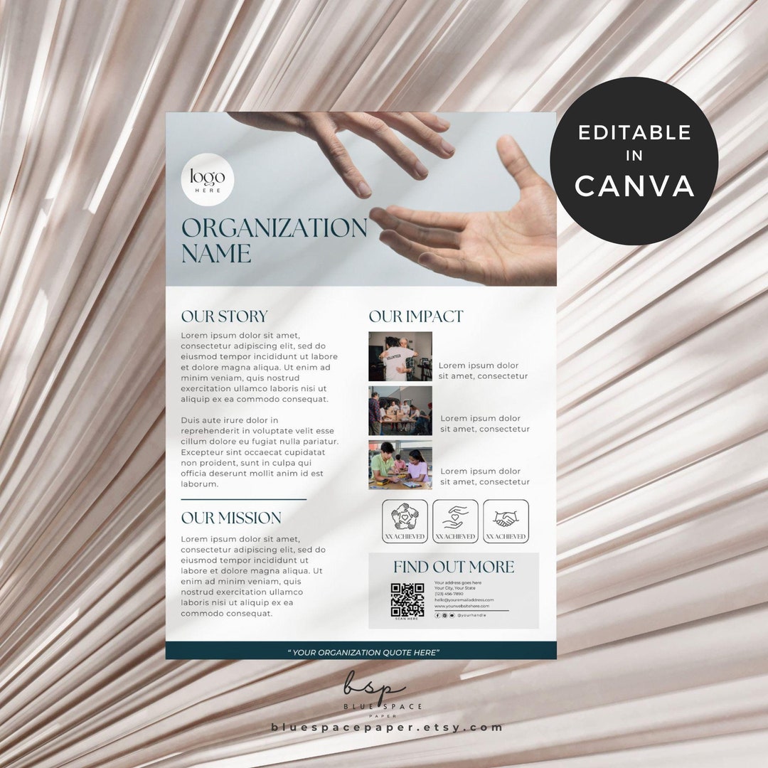 Non Profit Flyer, Donation Flyer for Business, Organization Flyer Canva ...