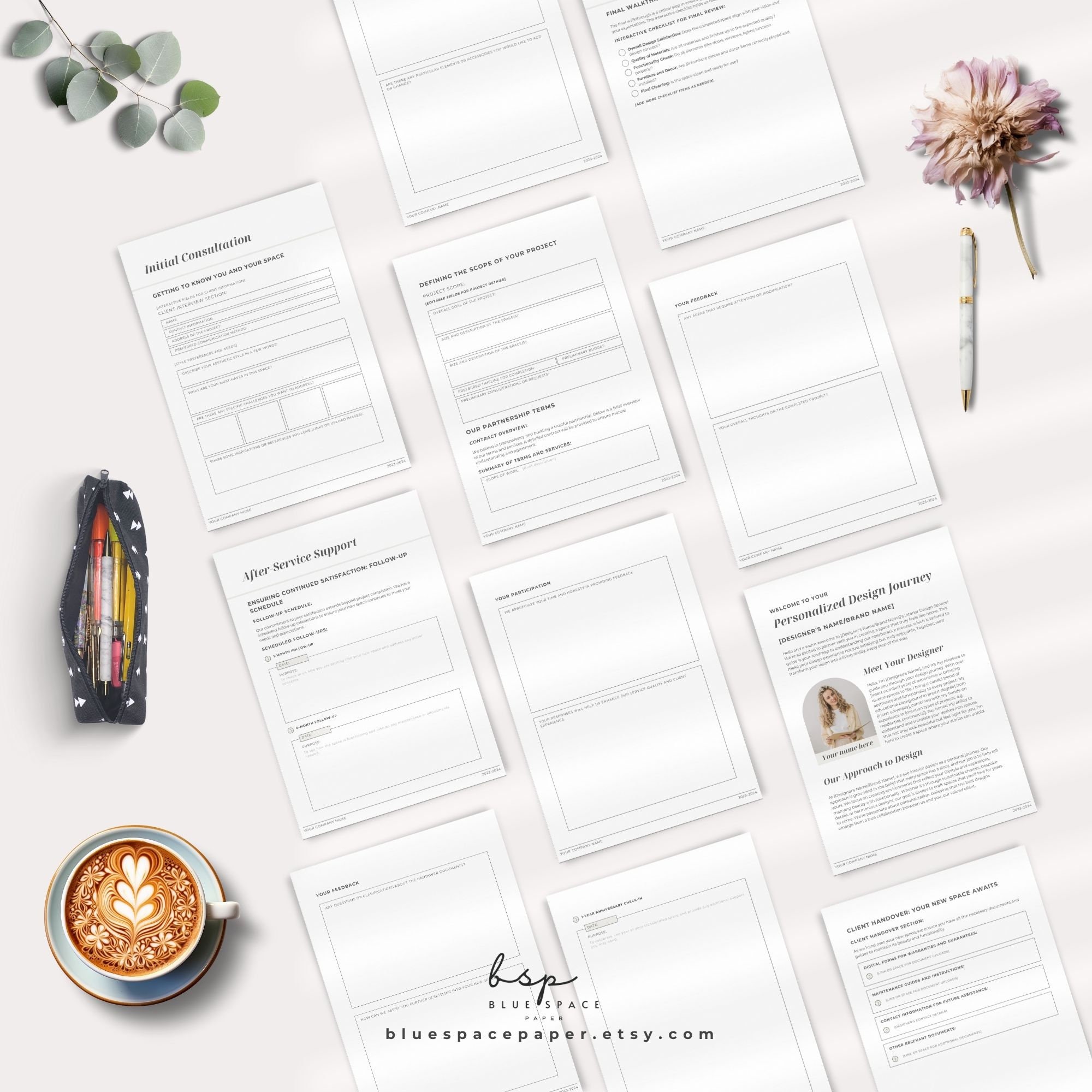 Interior Design Booklet, Client Welcome Packet for Interior Designers ...