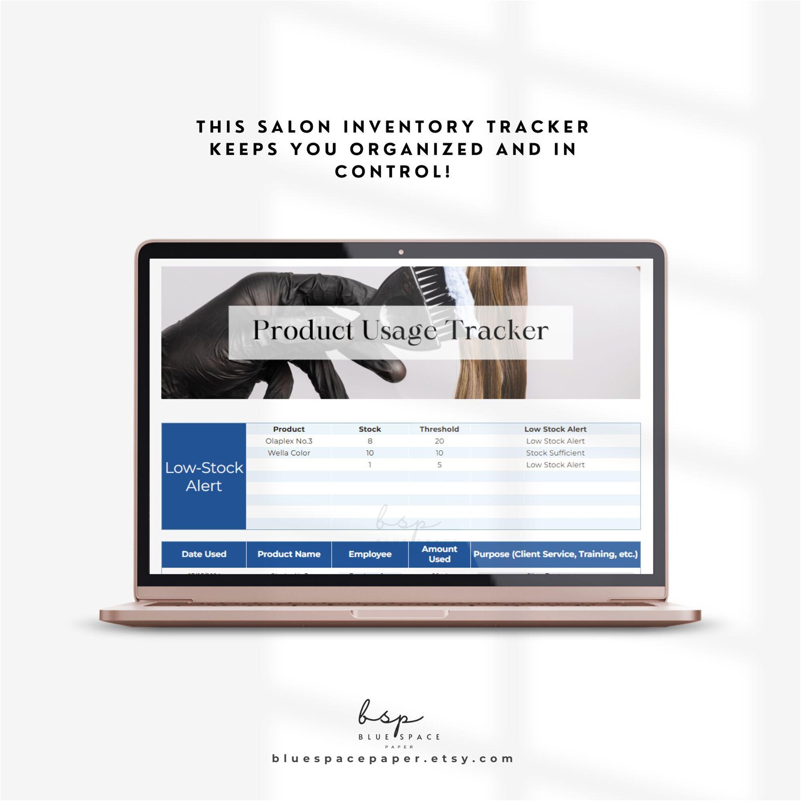 Salon Inventory Tracker, Beauty Business Bookkeeping Google Sheets ...