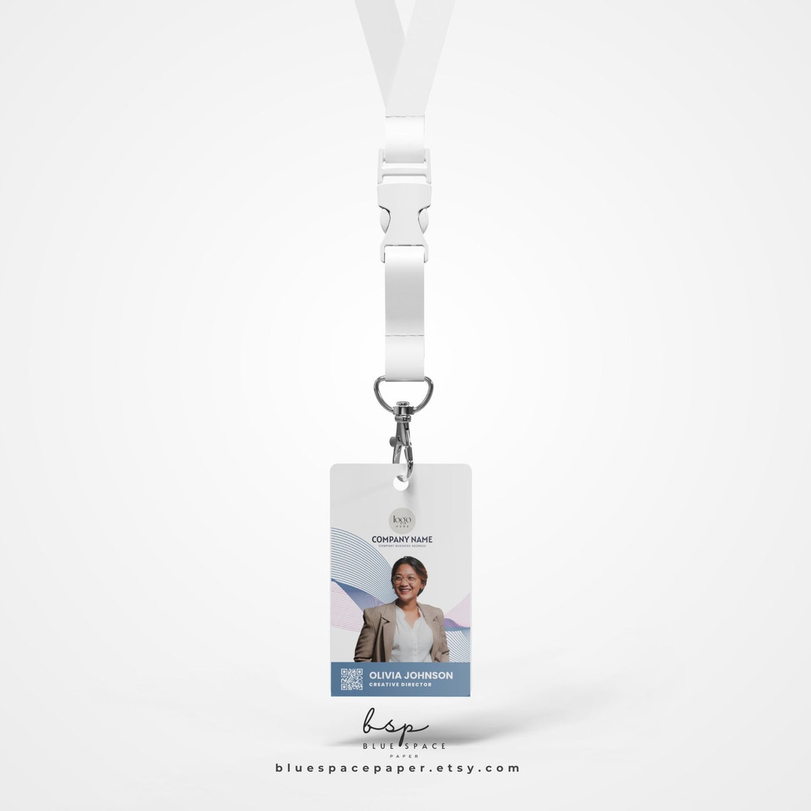 Editable ID Badge, ID Card Template Canva, Customize ID Card, Printable ...