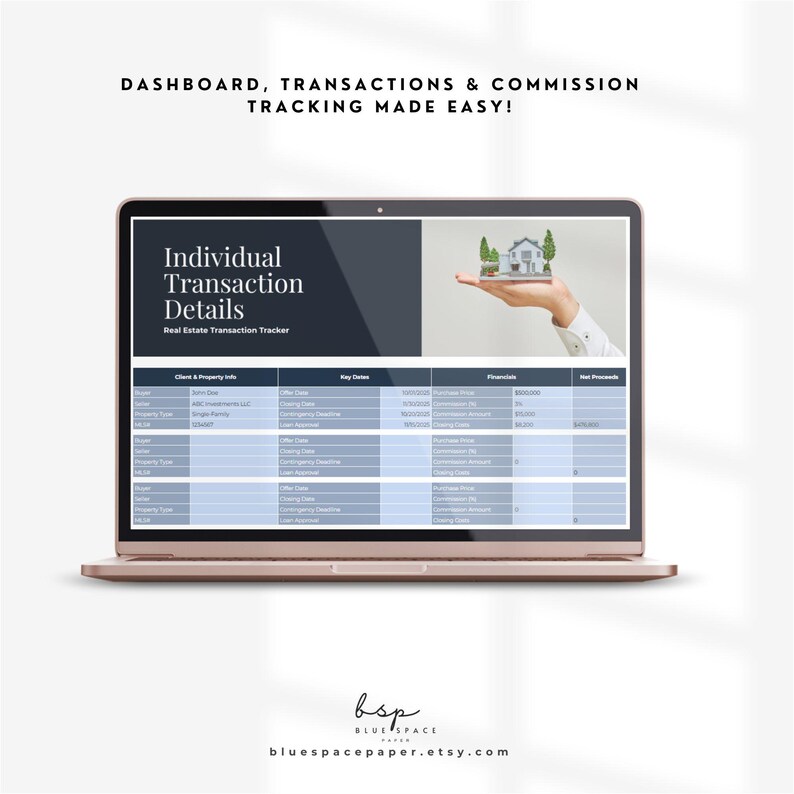 Real Estate Transaction Tracker Google, Property Agent Spreadsheet ...