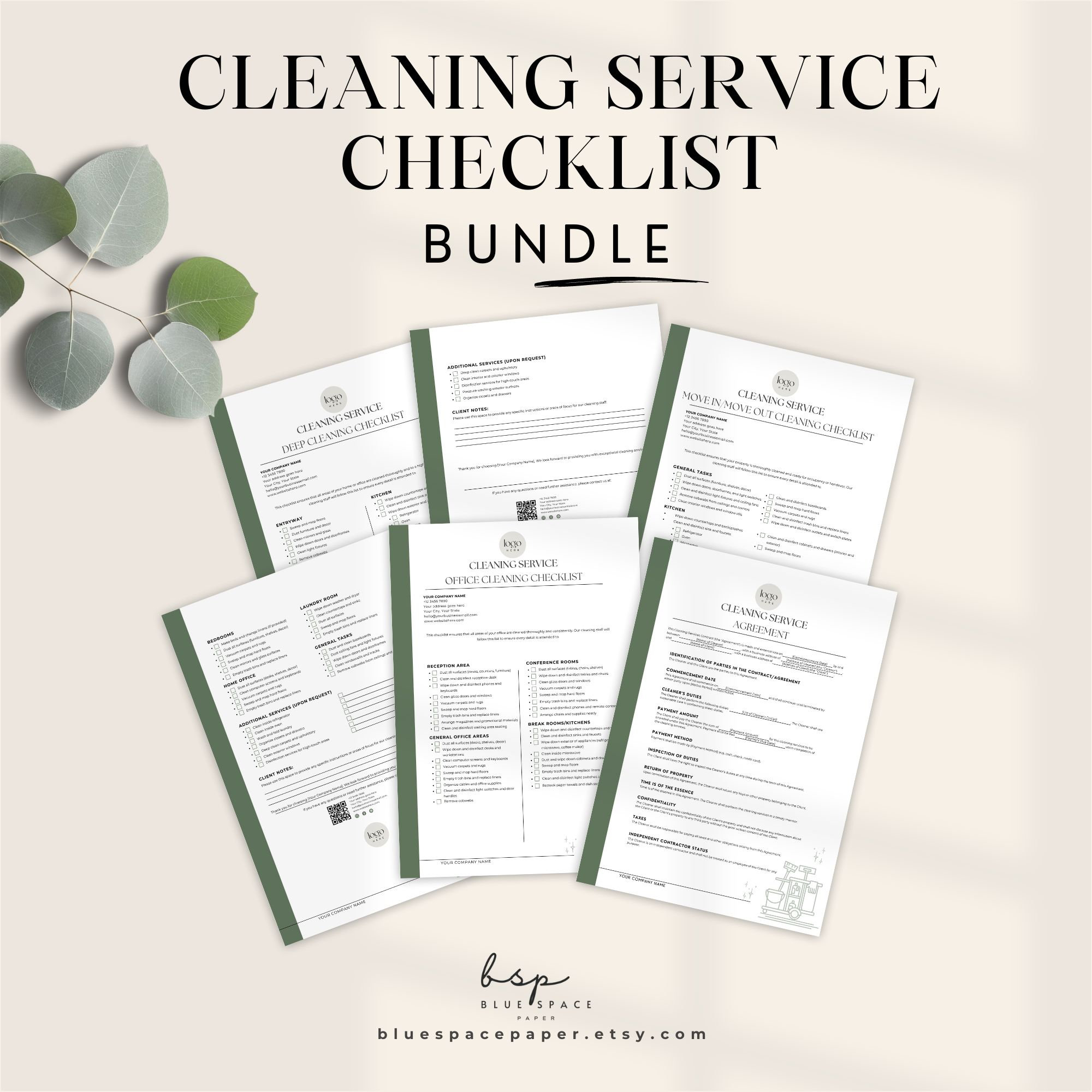 Cleaning Service Check List, Cleaning Company Checklist, Commercial ...