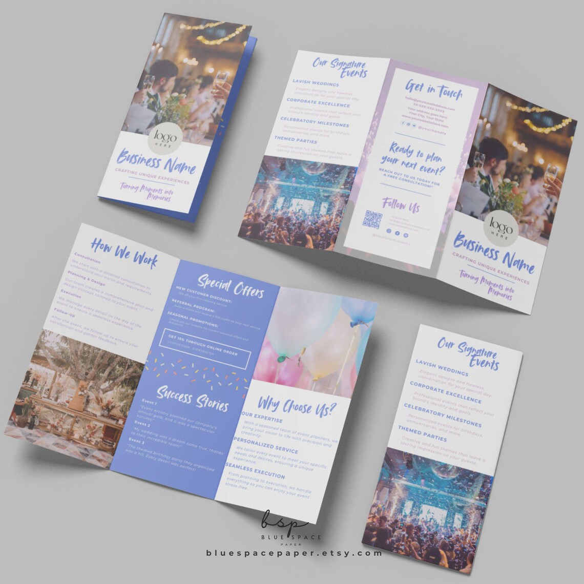 Event Planner Brochure, Event Planner Price List, DIY Flyer Template ...
