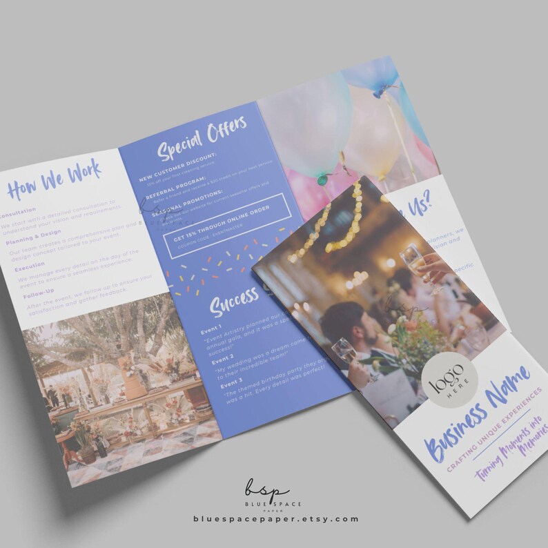 Event Planner Brochure, Event Planner Price List, DIY Flyer Template ...