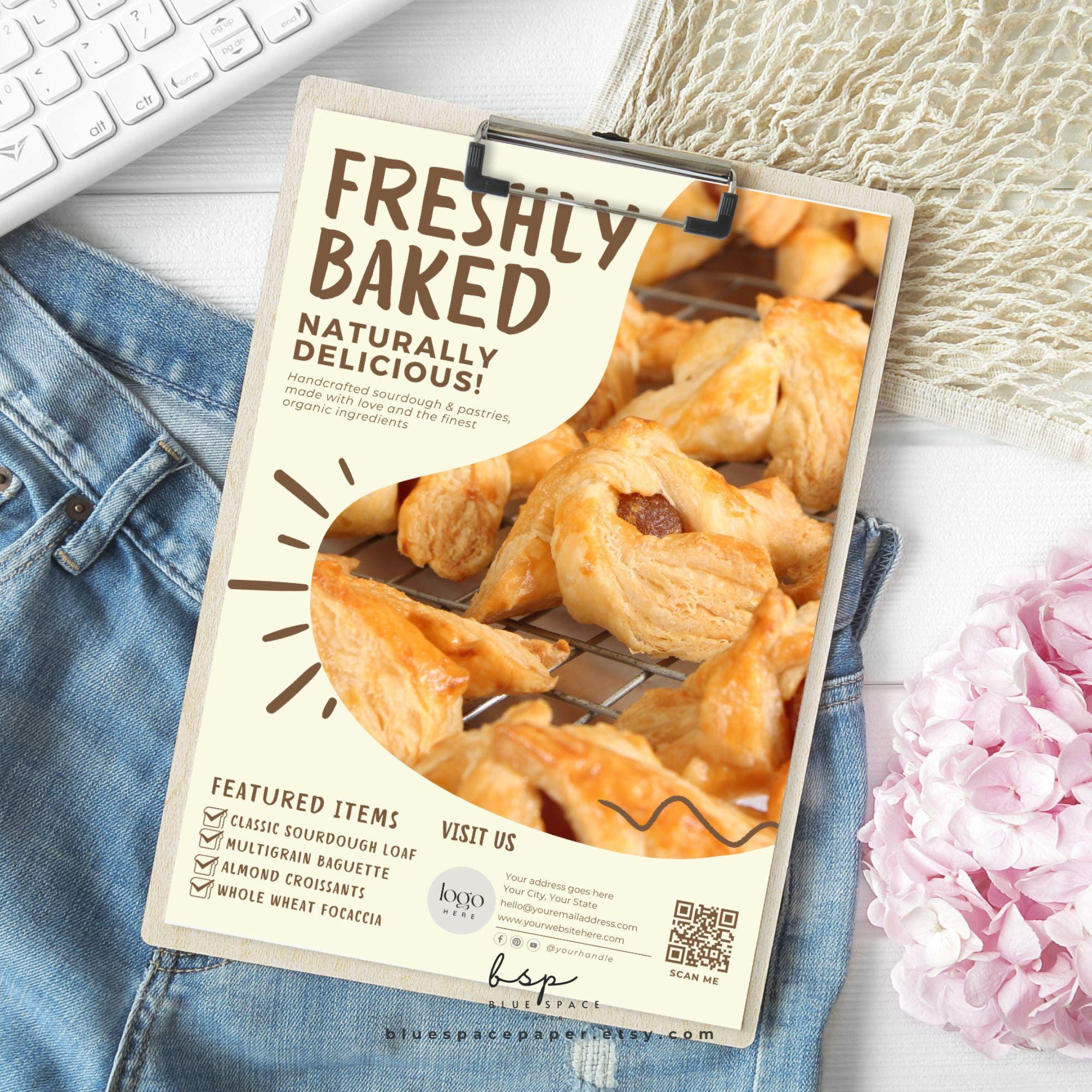 Home Bakery Flyer, Bake Shop Brochure Template Canva, Small Business ...