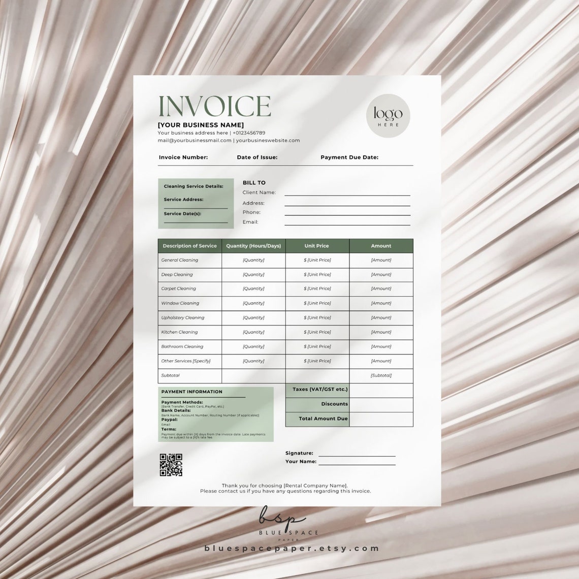 Cleaning Company Invoice Template, Commercial Cleaning Quote ...