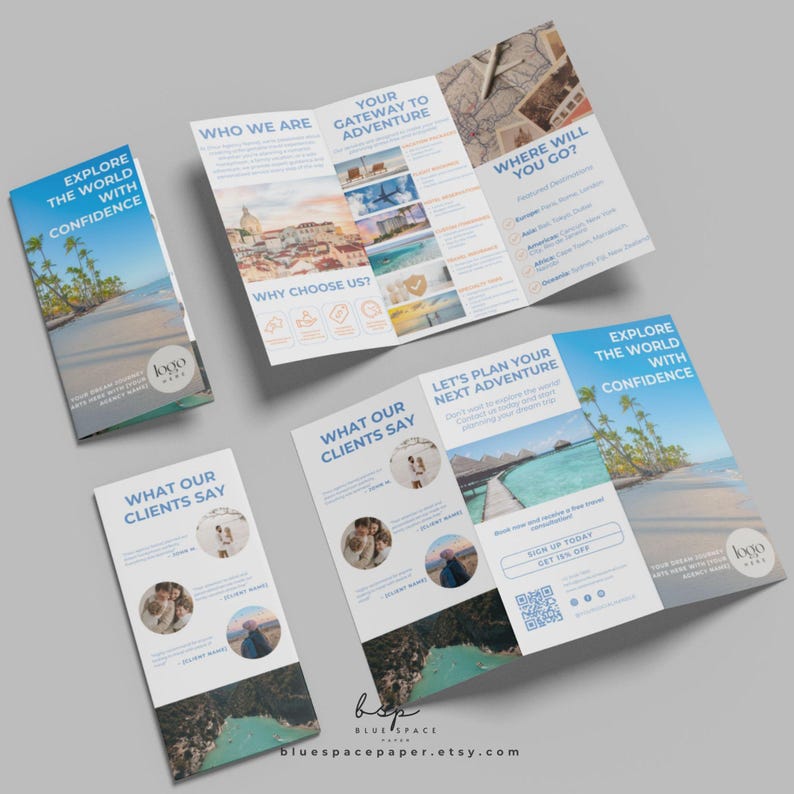 Travel Agency Brochure Template, Trip Brochure Template, Dream Vacation ...