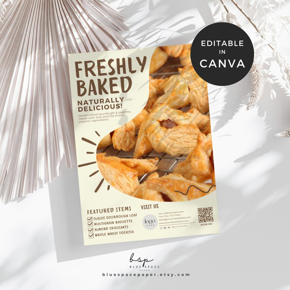 Home Bakery Flyer, Bake Shop Brochure Template Canva, Small Business ...