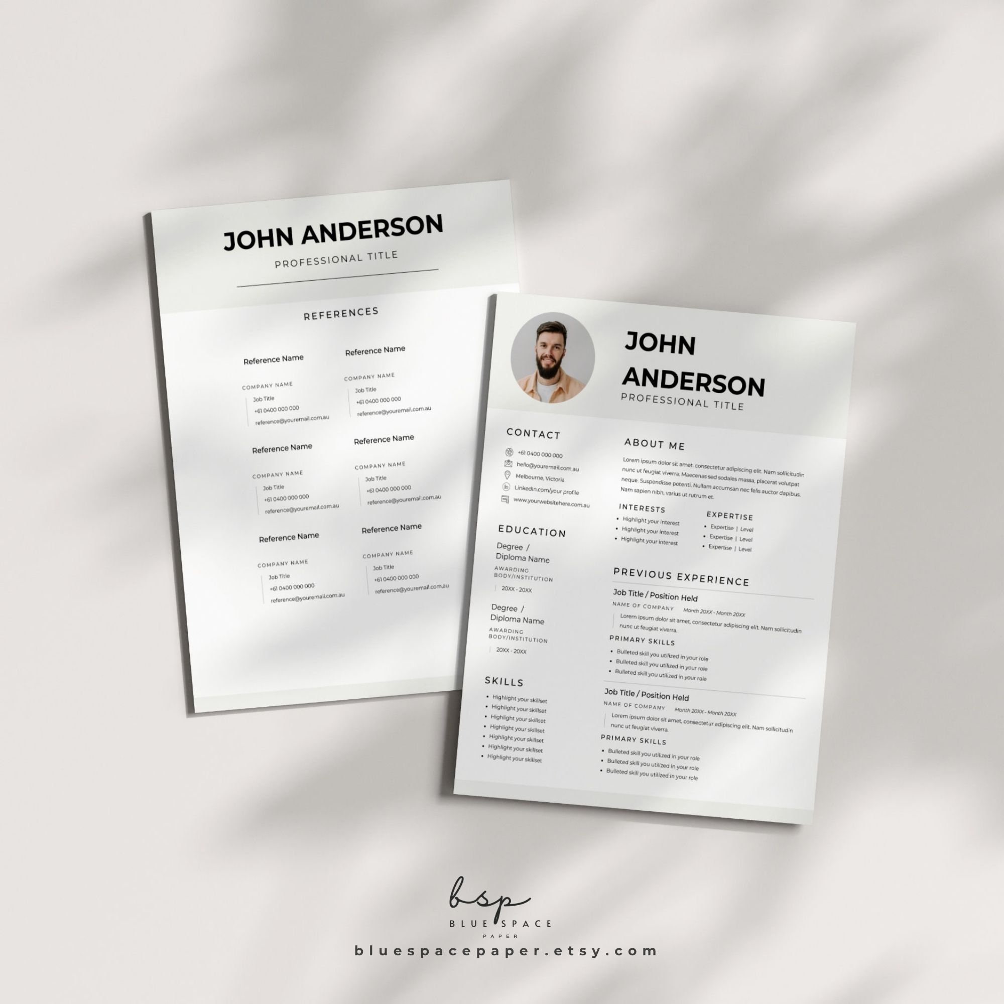 Resume Template for Product Manager, Project Manager CV Template and ...