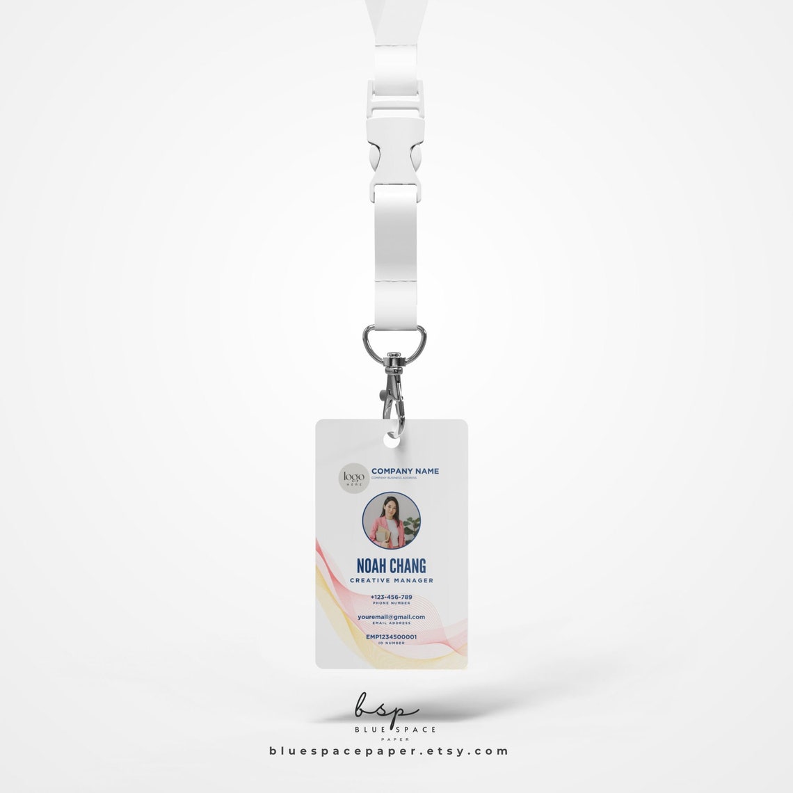 ID Card Template Canva, Editable ID Badge, Customize ID Card, Teacher ...