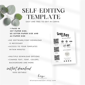 Craft Show Payment Sign, Vendor Display Stand, Custom Payment Sign, QR ...