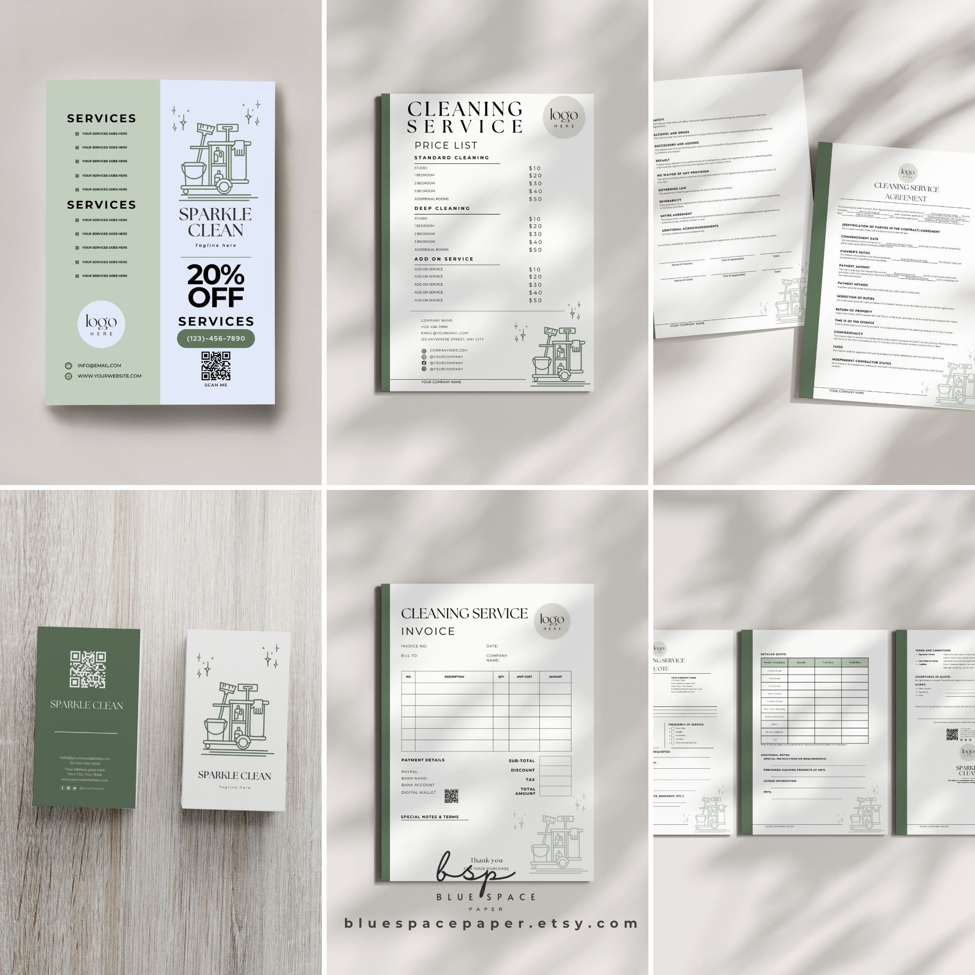 Commercial Cleaning Bundle, Office Cleaning Checklist, Cleaning Social ...