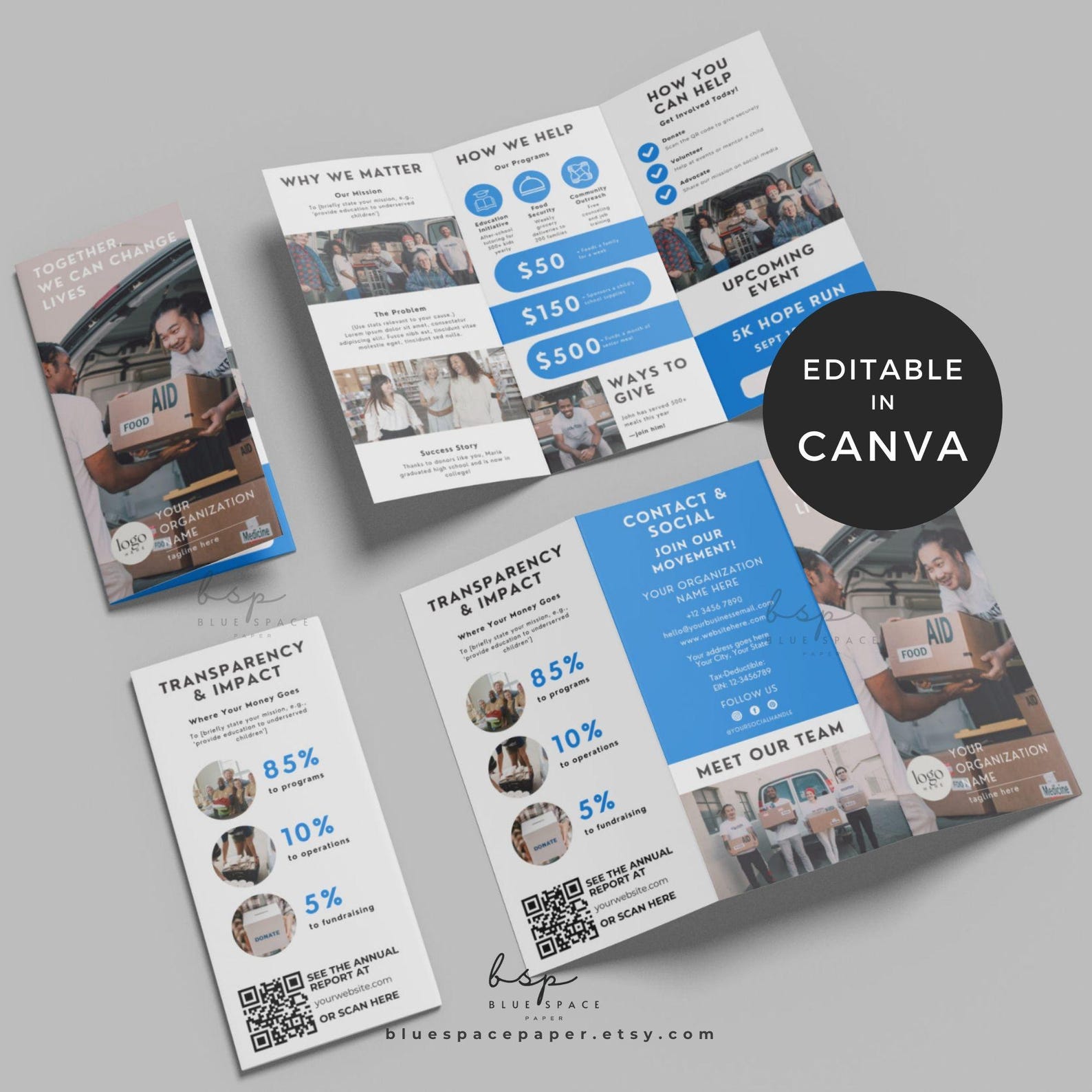 Non Profit Brochure Template, Fundraising Flyer Template, Nonprofit ...