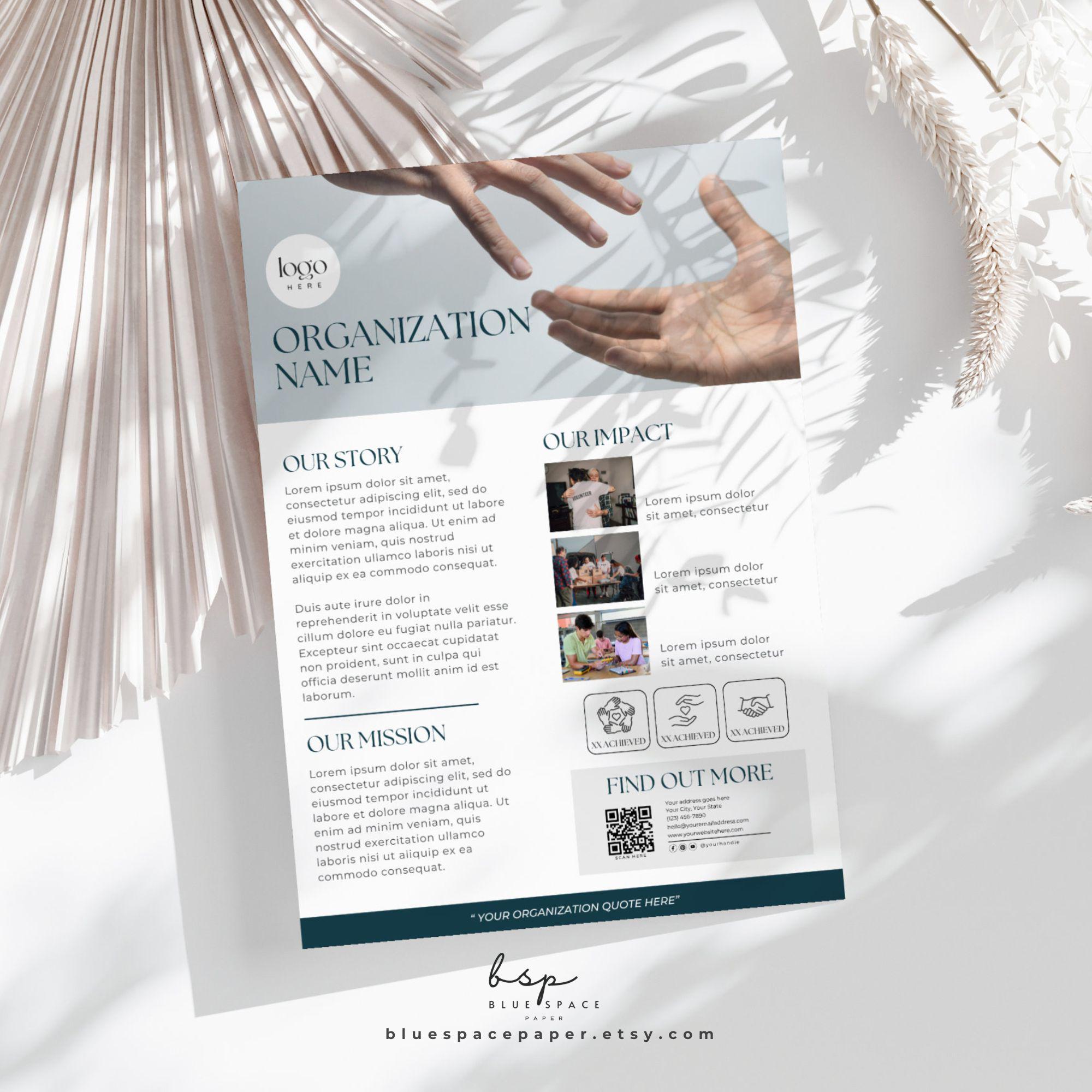 Non Profit Flyer, Donation Flyer for Business, Organization Flyer Canva ...