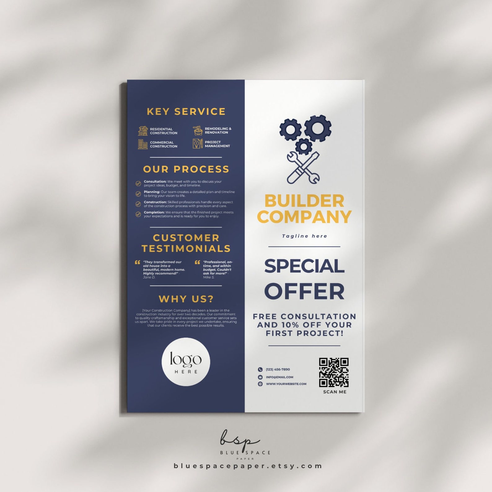 Marketing Flyer Construction, Contractor Flyer Template, Construction ...