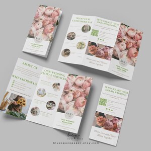Wedding Flower Brochure, Wedding Florist Brochure, Florist Flyer Canva ...
