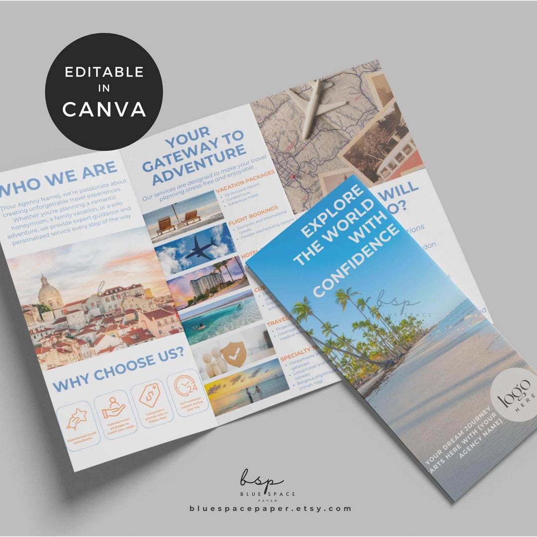 Travel Agency Brochure Template, Trip Brochure Template, Dream Vacation ...