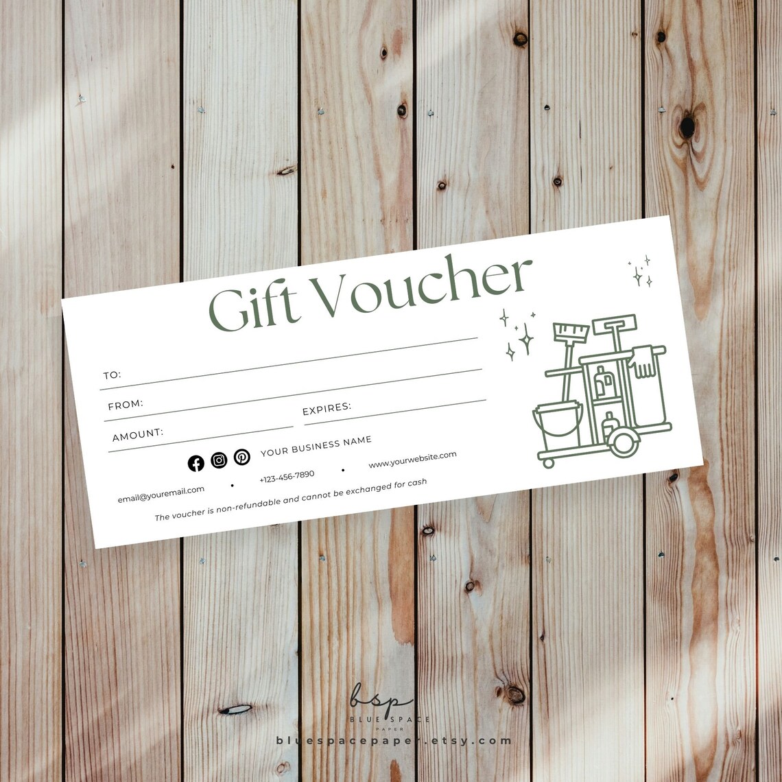 Cleaning Service Gift Certificate, House Cleaning Gift Certificate ...
