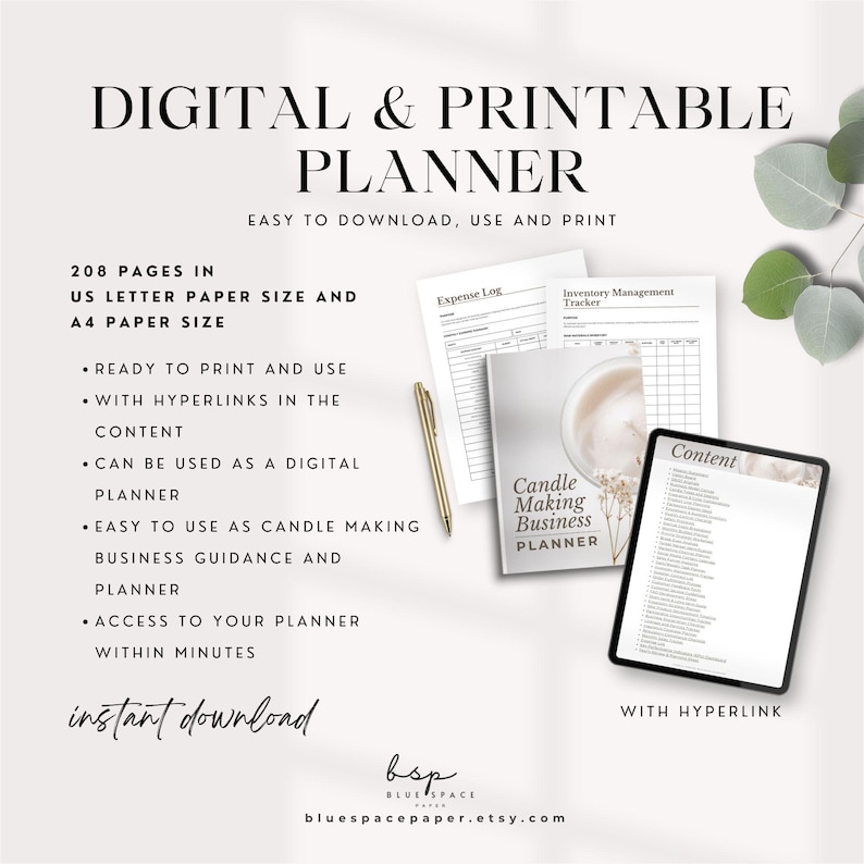 Candle Business Planner, Candle Making Business Planner, Scented Candle ...