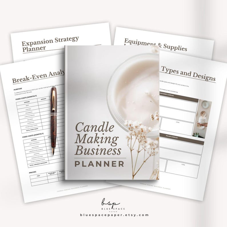 Candle Business Planner, Candle Making Business Planner, Scented Candle ...