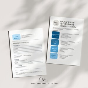 Sponsorship Levels Form, Sponsor Forms, Sponsorship Package Template ...