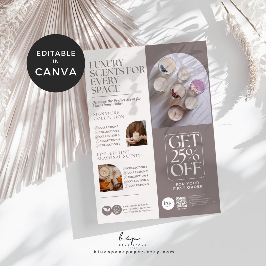 Candle Business Flyer, Soy Wax Candle Flyer, Handmade Candle Making ...