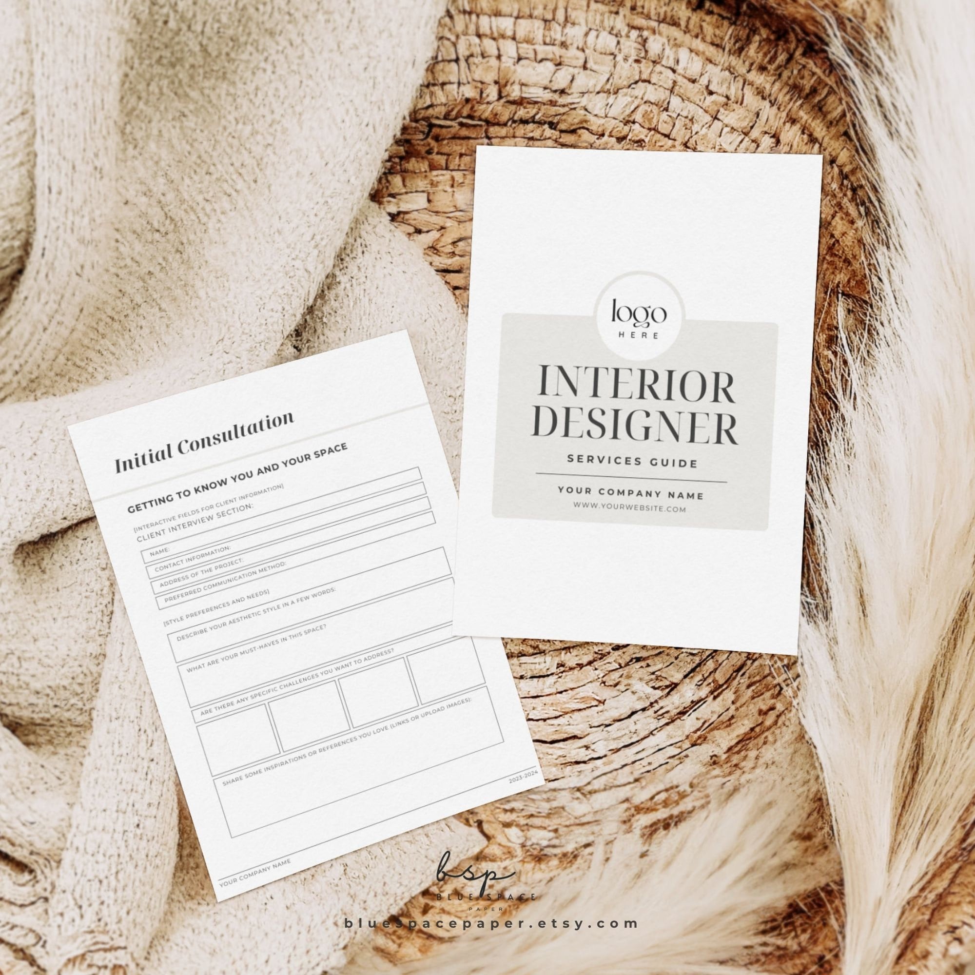 Interior Design Booklet, Client Welcome Packet for Interior Designers ...
