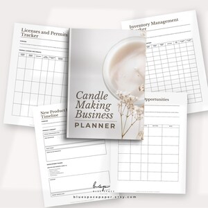 Candle Business Planner, Candle Making Business Planner, Scented Candle ...