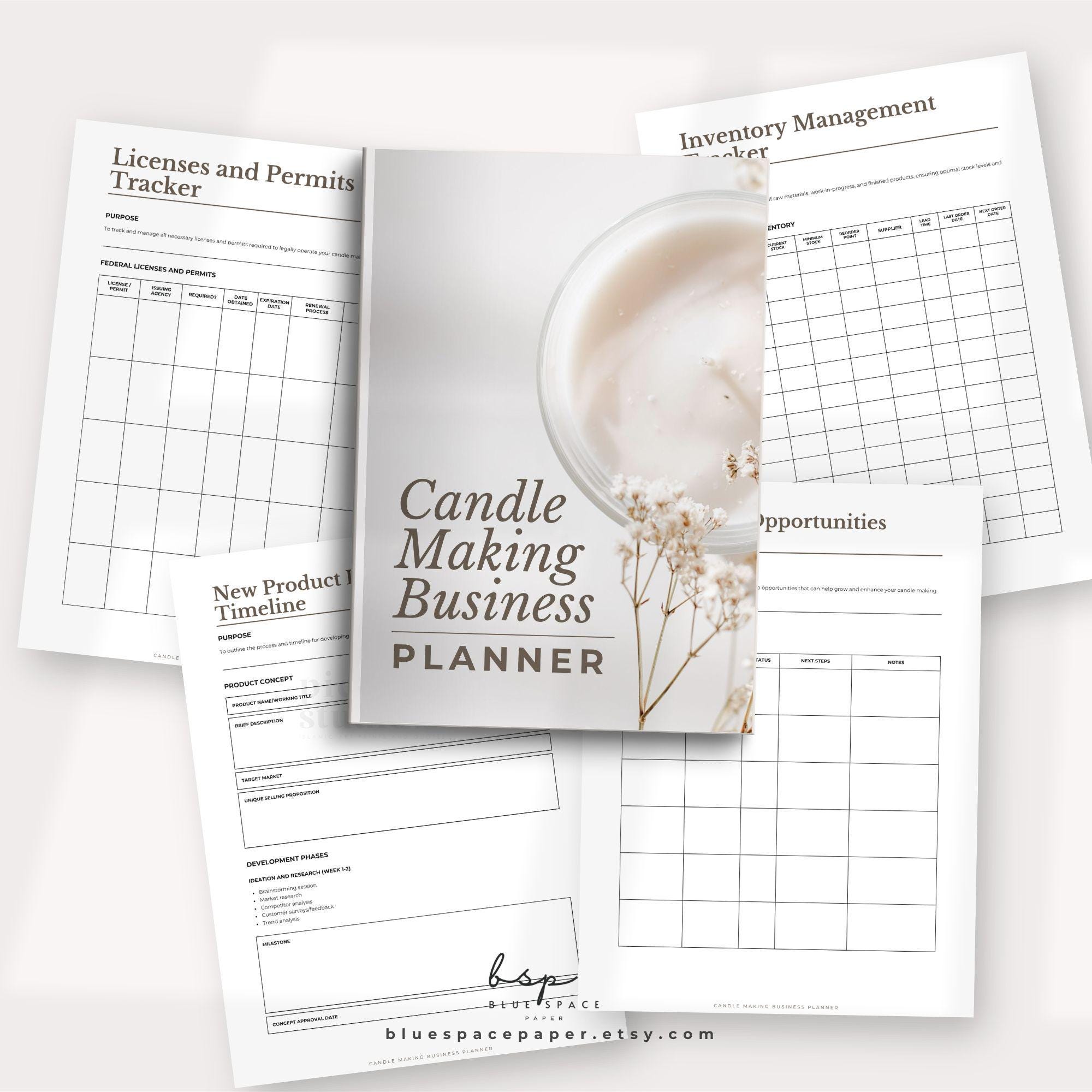 Candle Business Planner, Candle Making Business Planner, Scented Candle ...