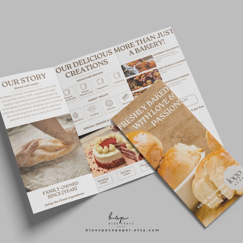 Home Bakery Flyer, Bread Shop Marketing Fyer Template, Bakery Brochure ...
