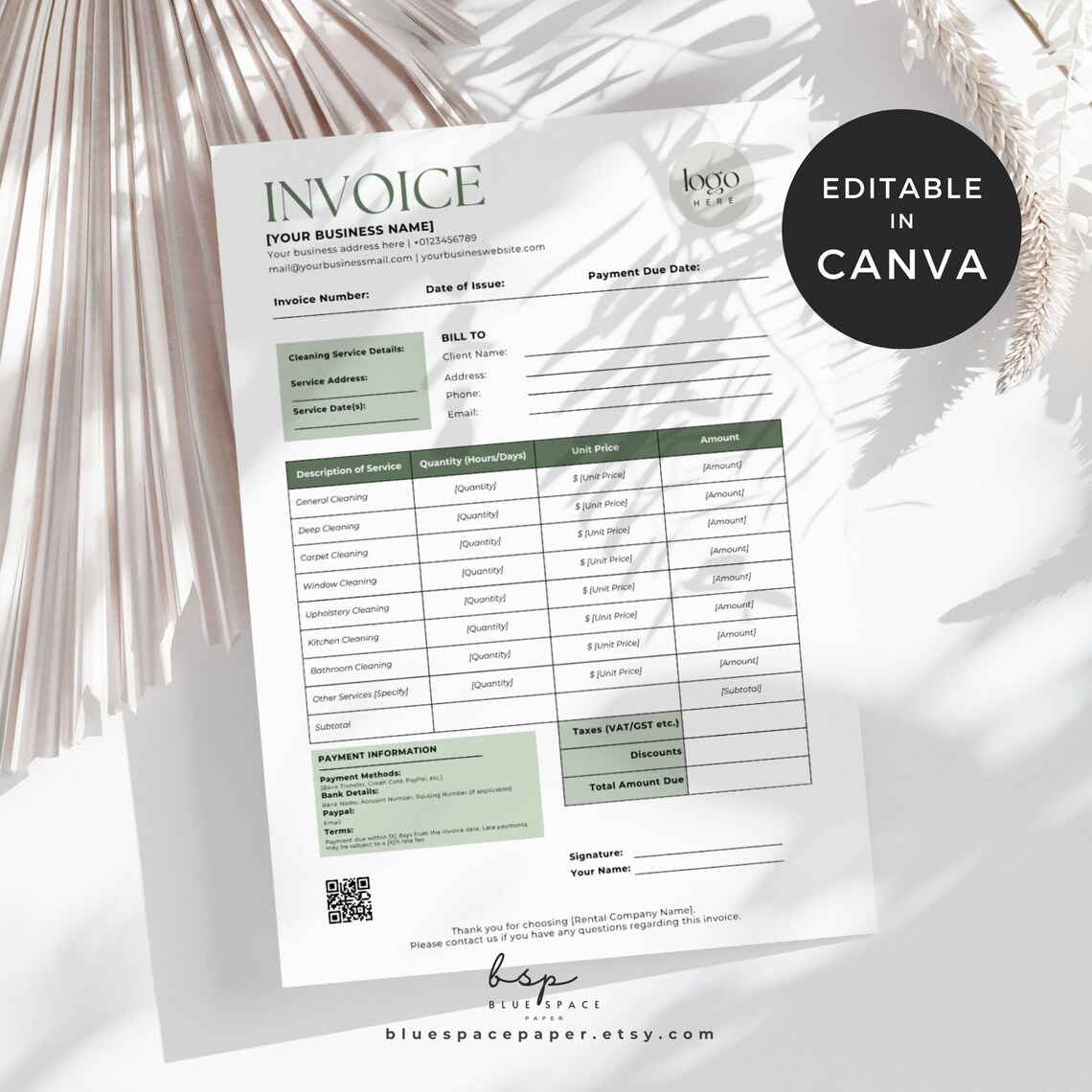 Cleaning Company Invoice Template, Commercial Cleaning Quote ...