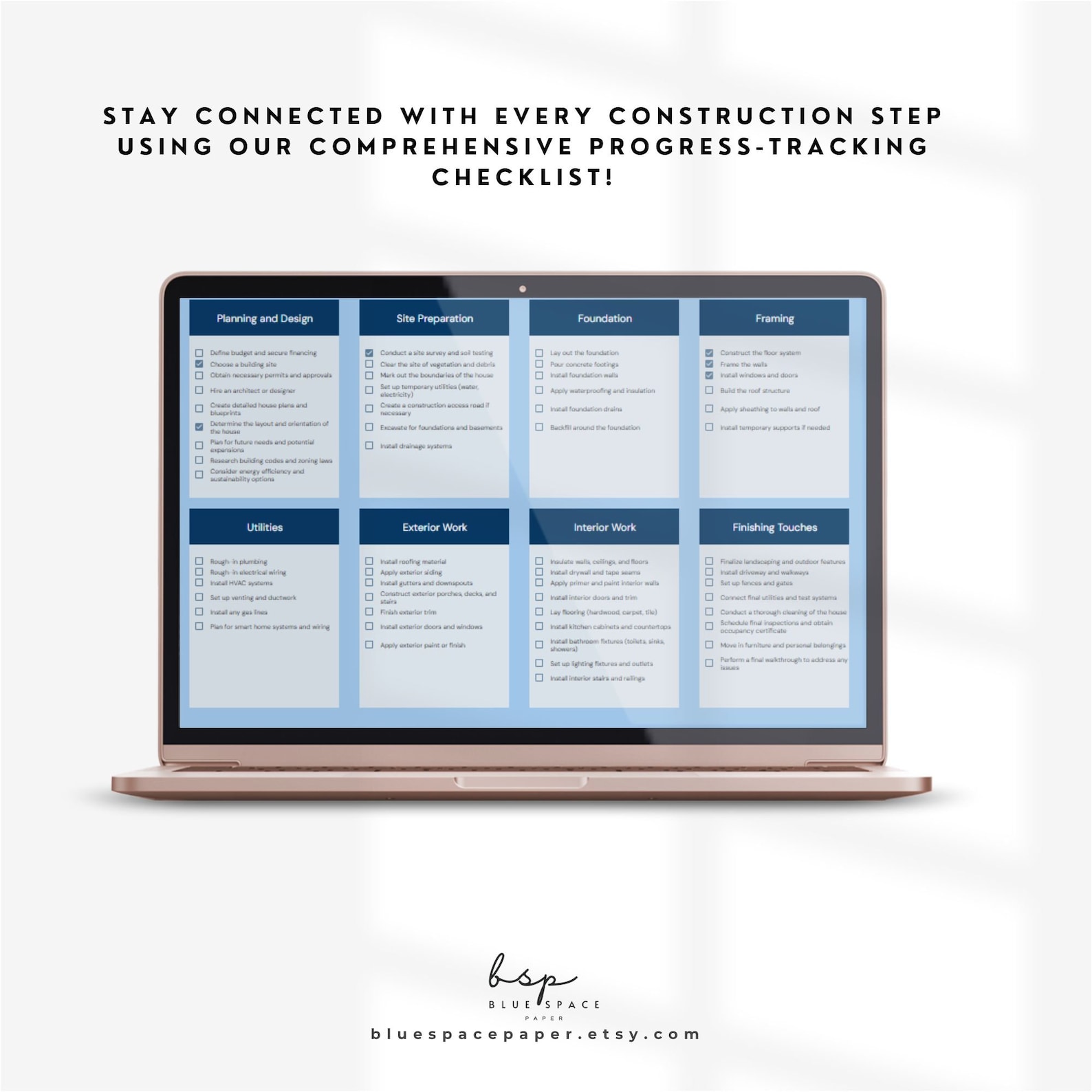 New Home Build Checklist, New Home Construction Checklist, Project ...