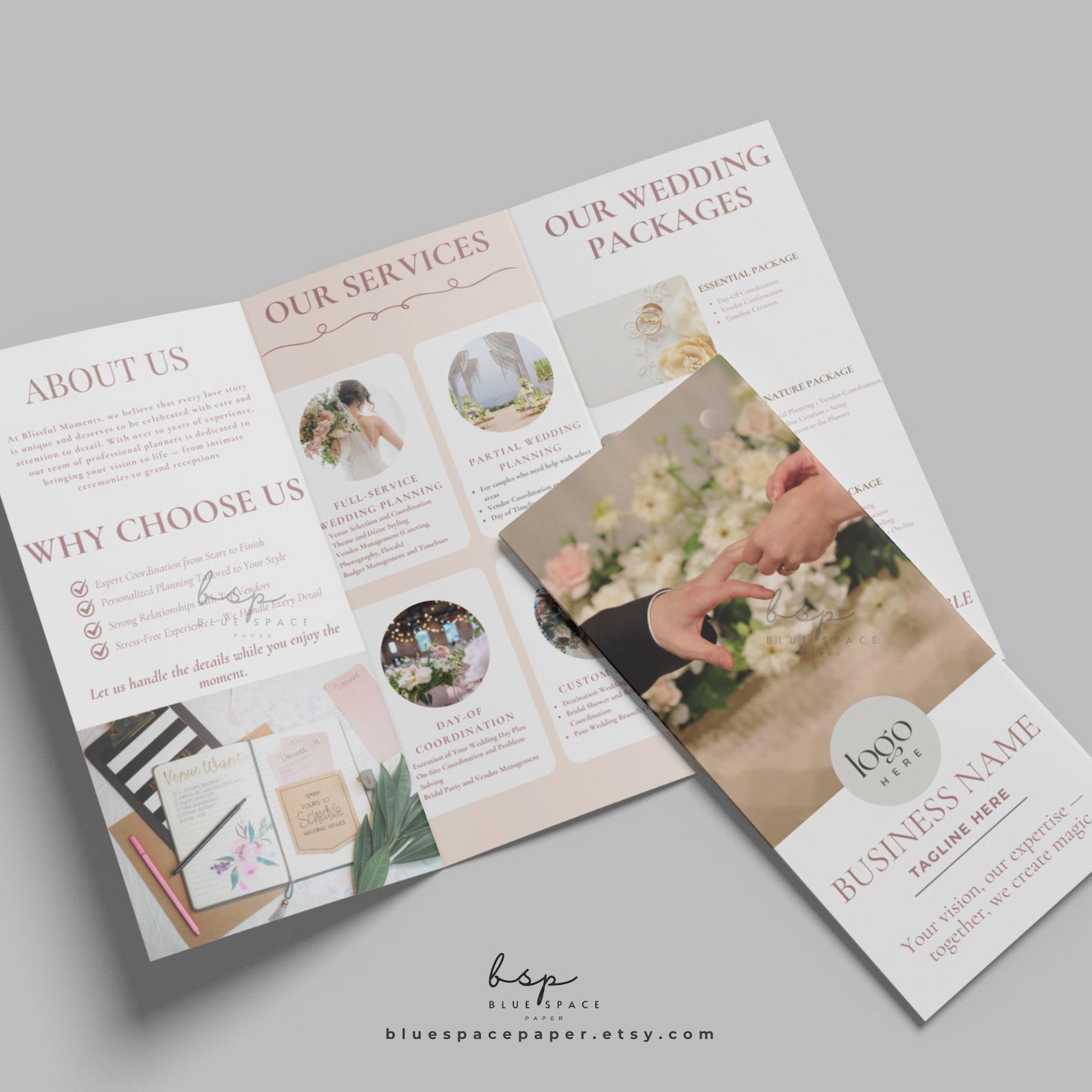 Wedding Planner Brochure Template, Event Planner Flyer Canva, Event ...