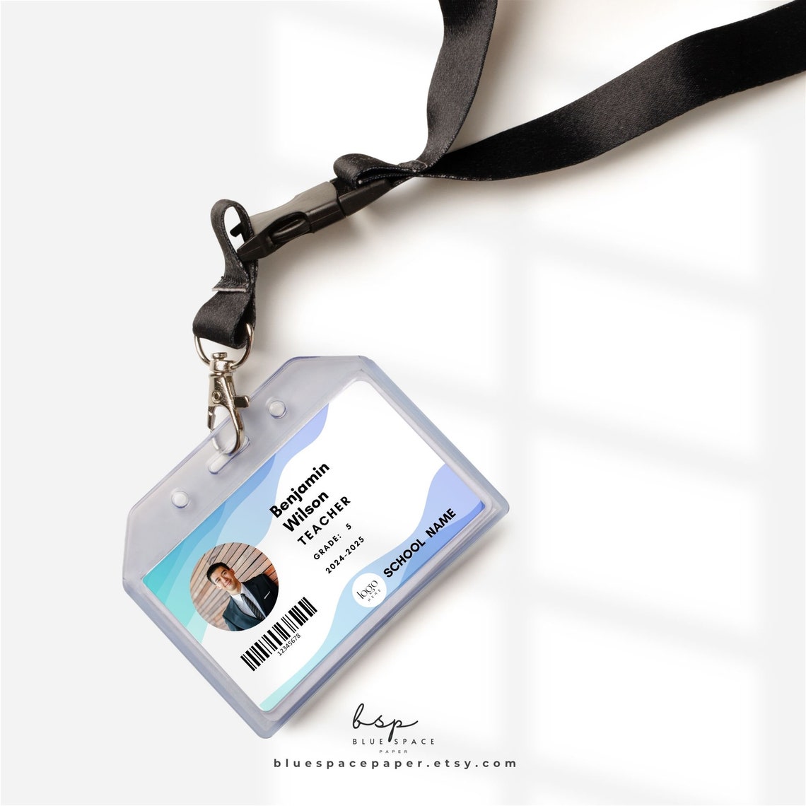 Editable ID Badge, ID Card Template Canva, Customize ID Card, Printable ...