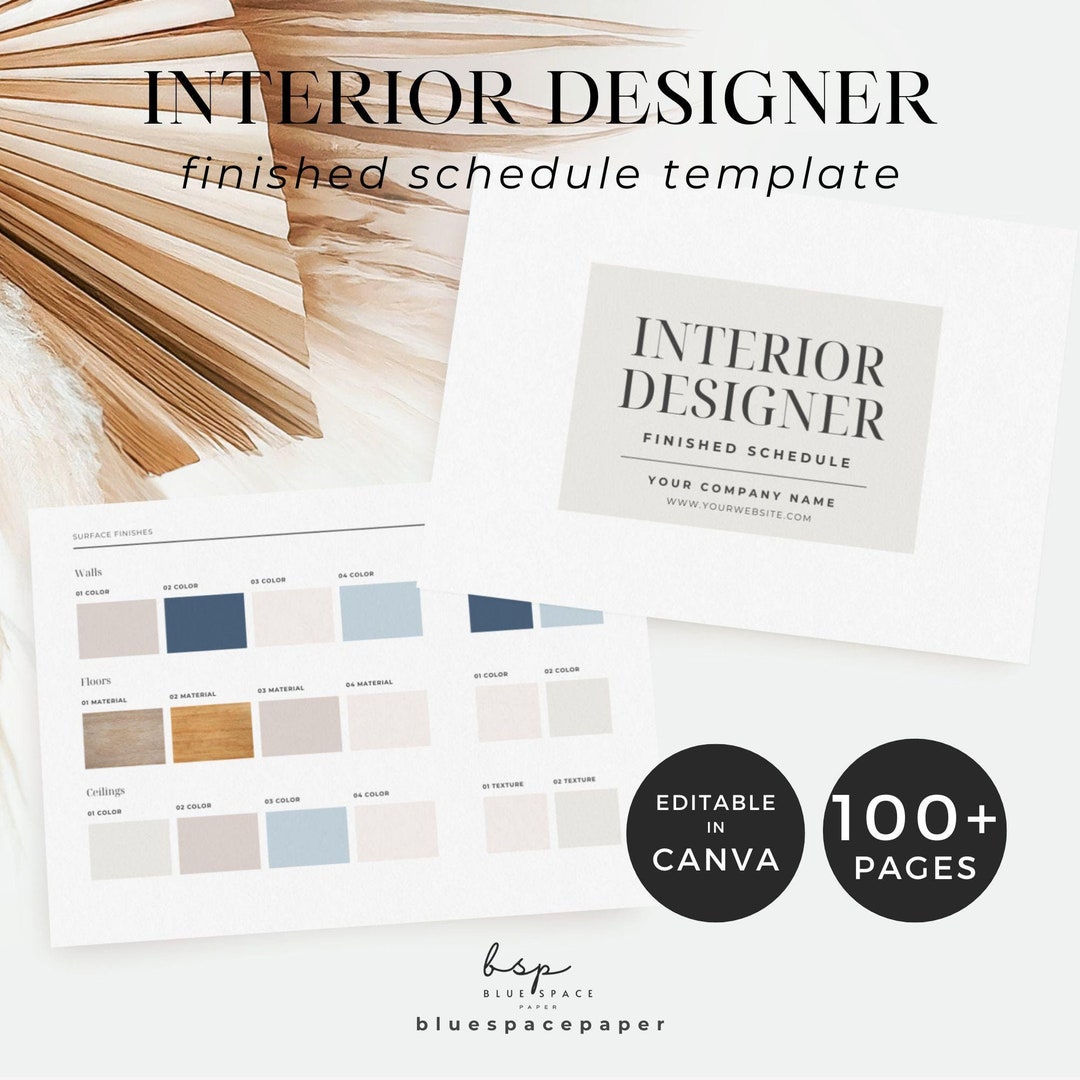 Interior Designer Finishes Template, Interior Design Presentation ...