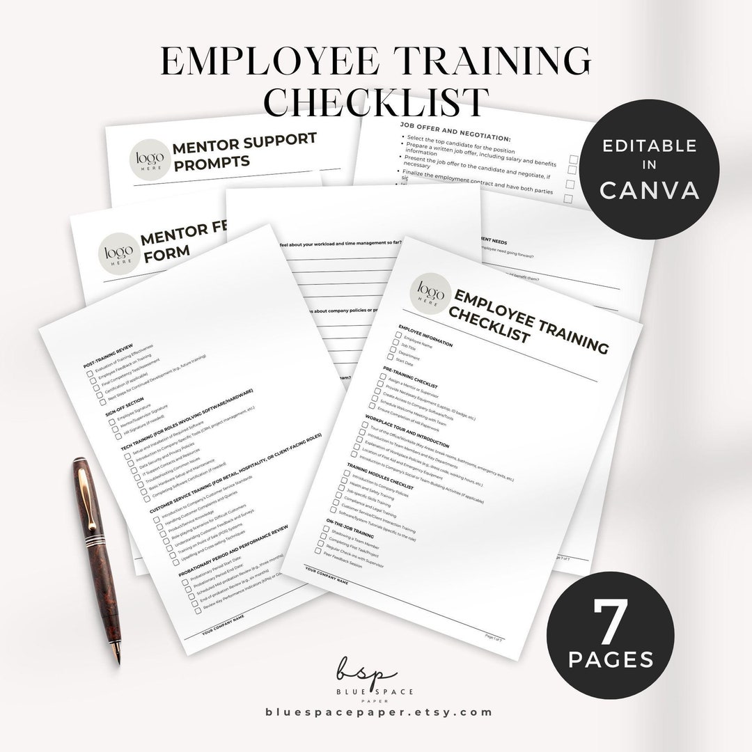 Employee Training Checklist, New Hire Onboarding Checklist, Employee HR ...