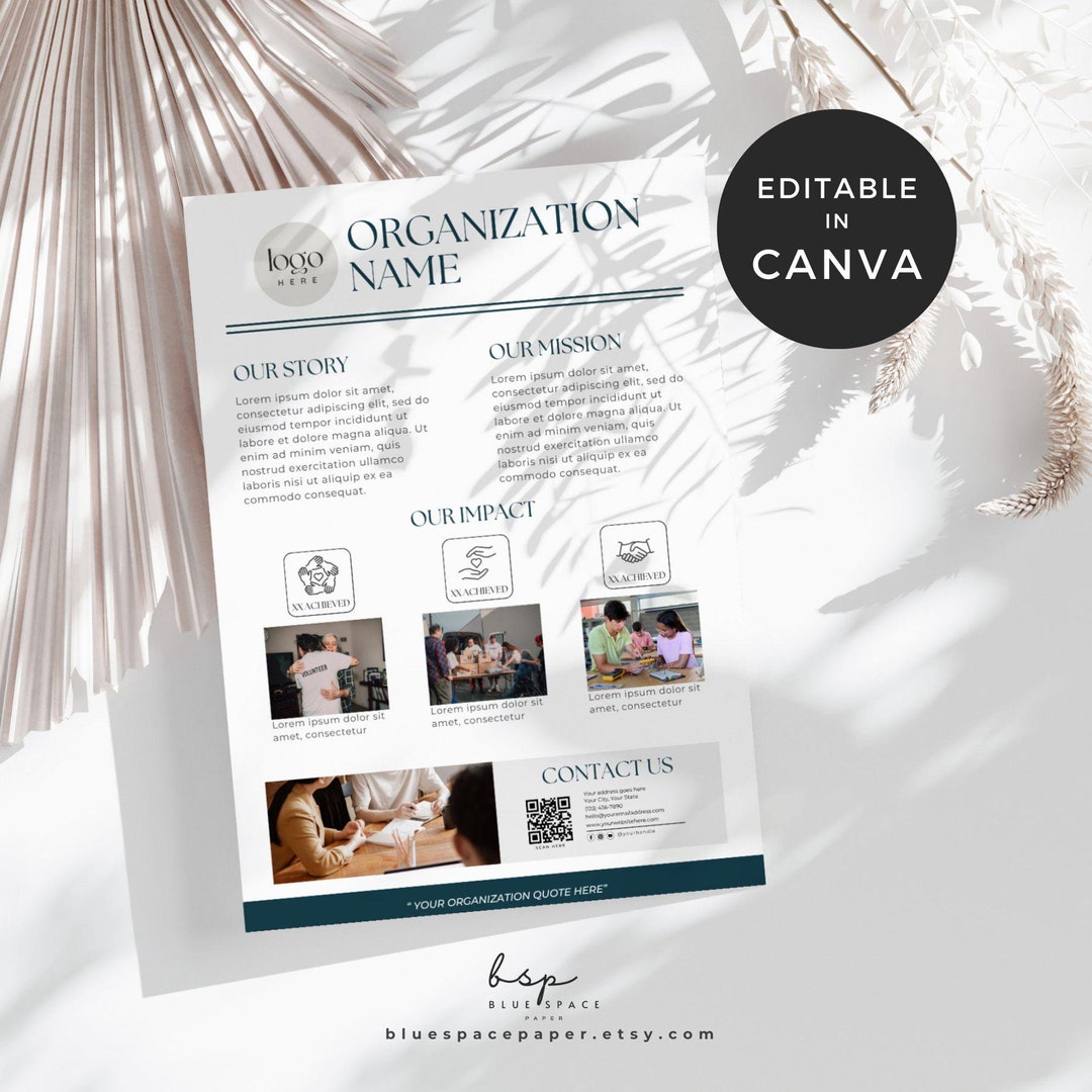 Non Profit Flyer, Donation Flyer for Business, Organization Flyer Canva ...