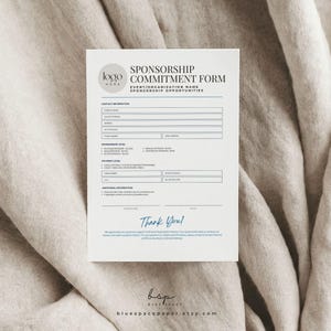 Sponsorship Levels Form, Donation Template, Sponsorship Package ...