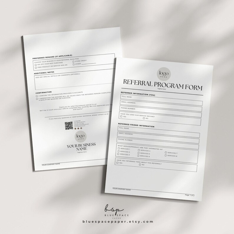 Referral Form, Referral Program Template, Affiliate Marketing Templates ...