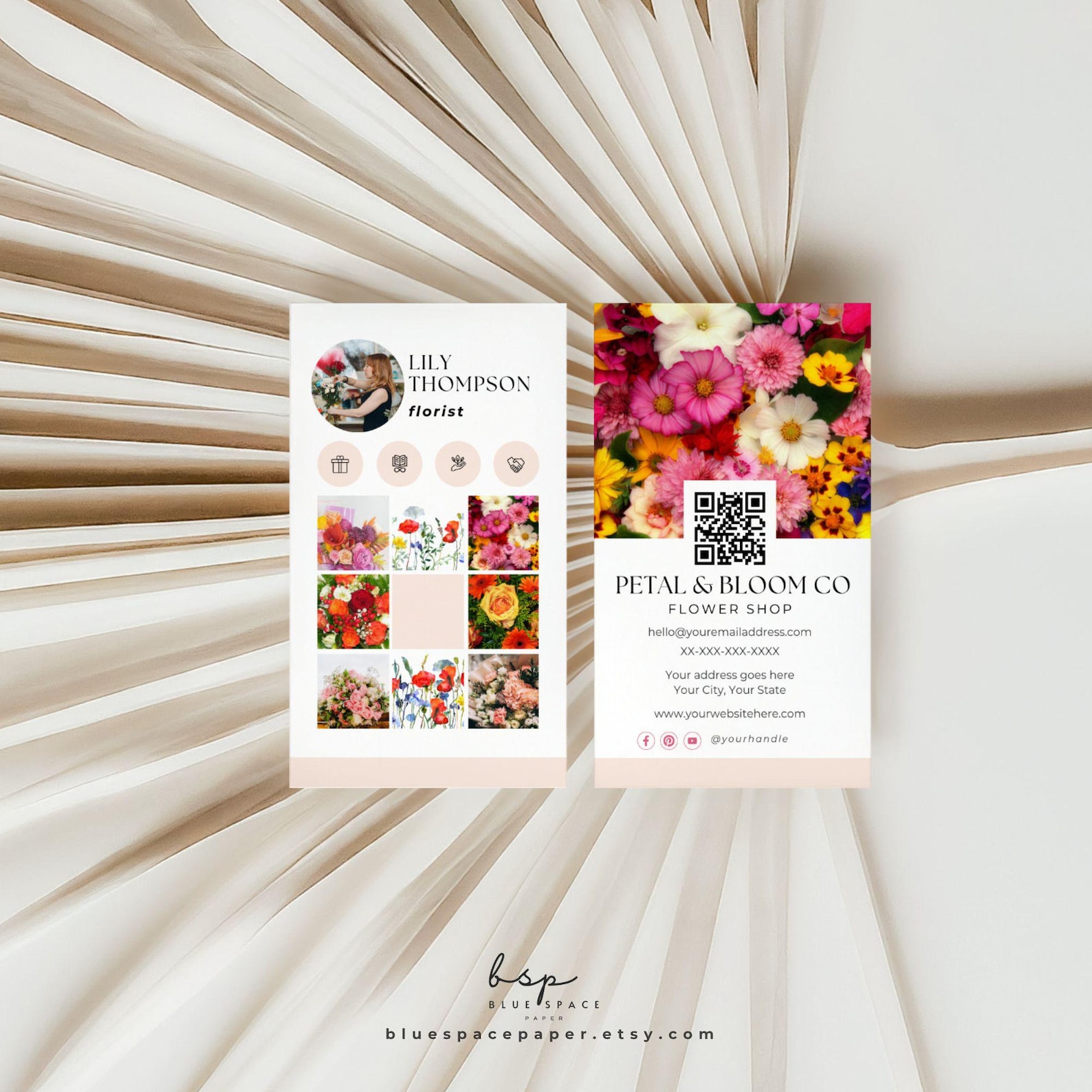 IG Business Card Florist, DIY Flower Business Cards, Florist Instagram ...